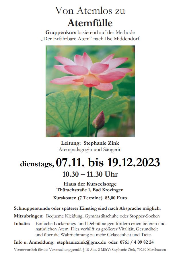 Von Atemlos zu Atemfülle mit Stephanie Zink - Evangelische ...